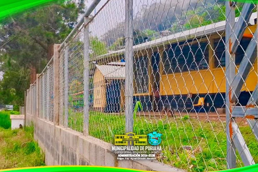 Instalación de una malla perimetral en la Escuela El Portezuelo ...